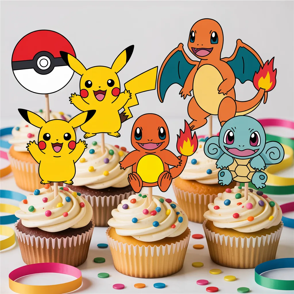 Simple Pokémon Cupcake Toppers (Easy DIY for Parties)
